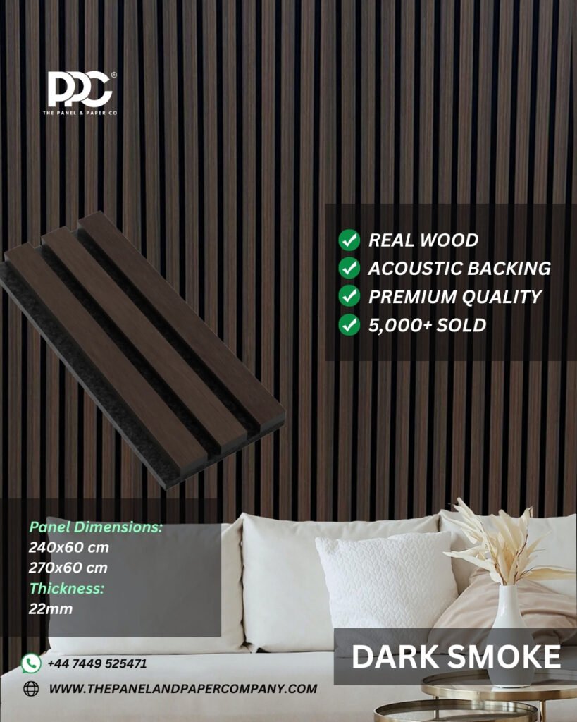 Dark Smoke Acoustic Panel - THE PANEL & PAPER CO