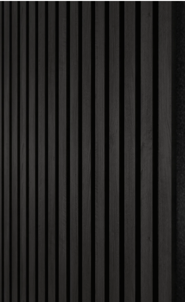 Dark Black Acoustic Wall Panel - THE PANEL & PAPER CO