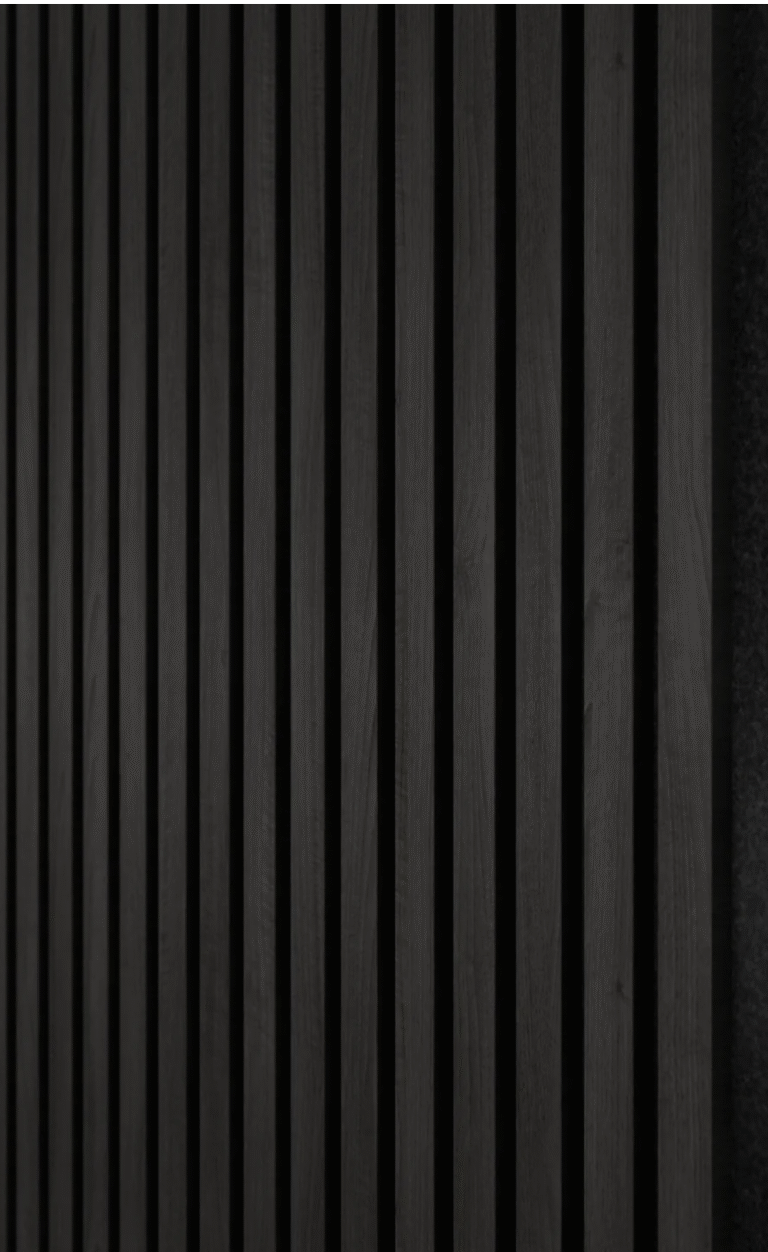 Dark Black Acoustic Wall Panel - THE PANEL & PAPER CO